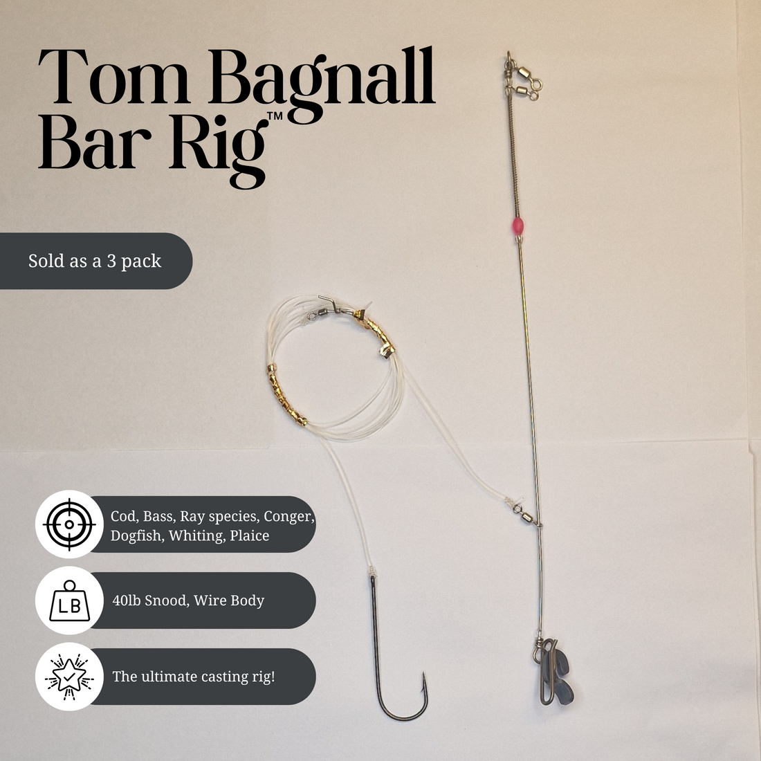 Tom Bagnall Bar Rig - 3 pack – The Shore Hunter